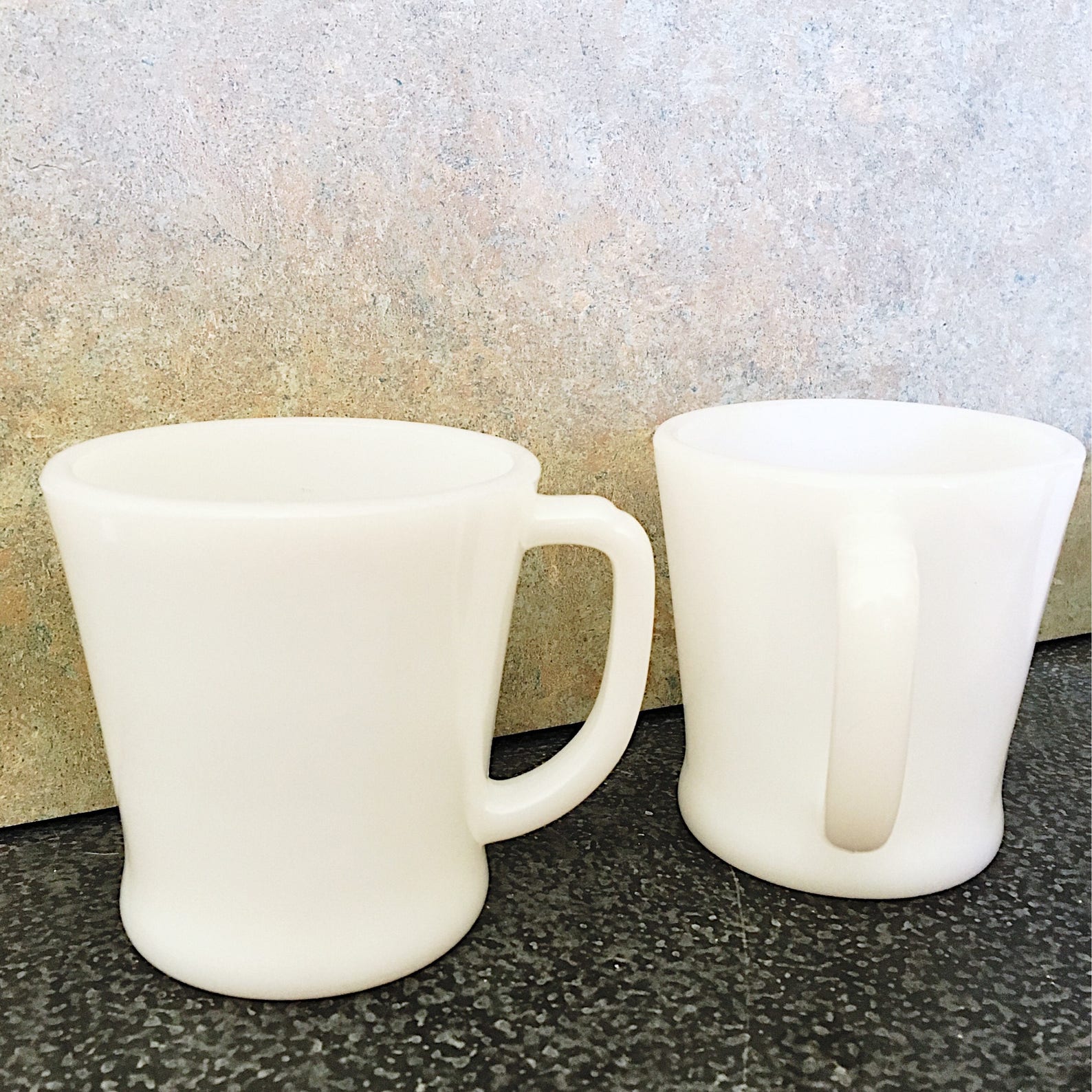Vintage Milk Glass Restaurant Ware Mugs Four Mid Century - Etsy