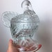 Vintage Pressed Glass Turkey Covered Dish, Cranberry Sauce Bowl, Candy ...