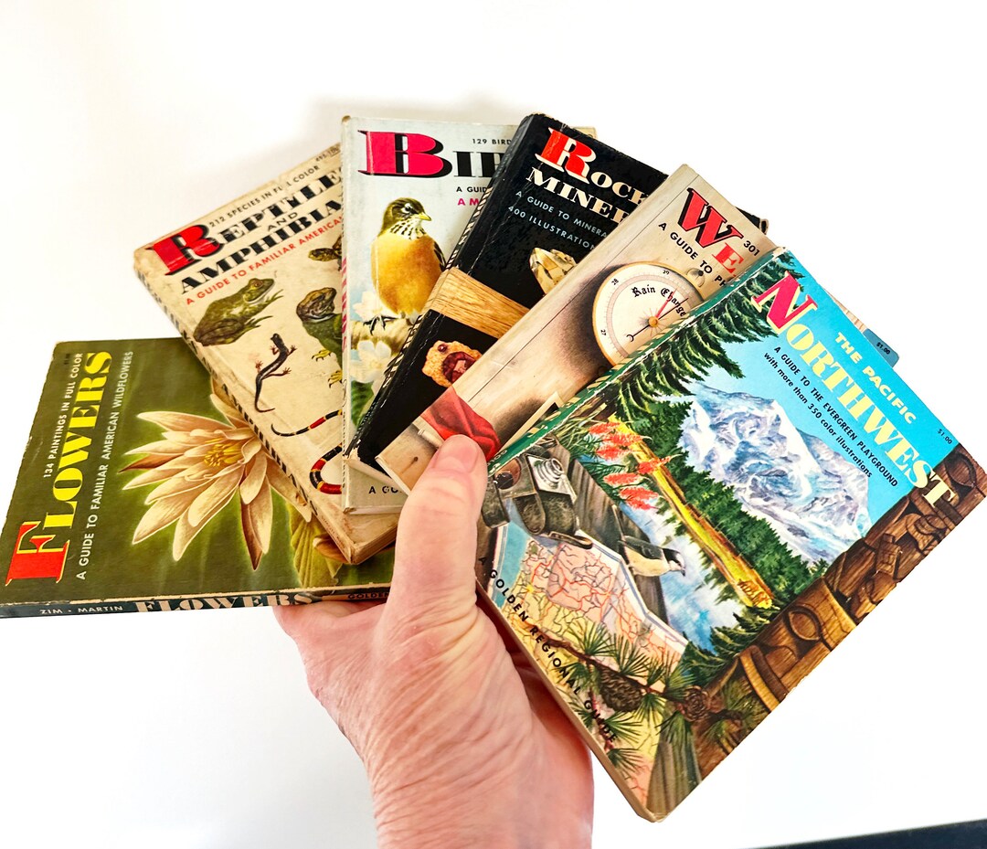 Vintage Golden Science Guide Books 1950s Flowers Reptiles - Etsy