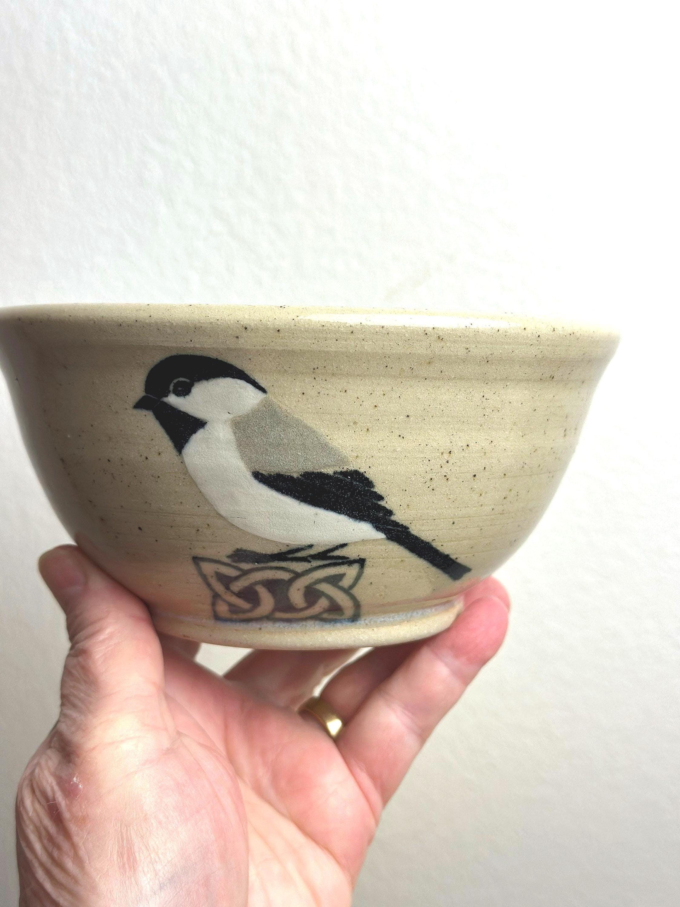 Vintage Studio Pottery Bowls: Hand-painted Bird Design, Set of 4 - Etsy