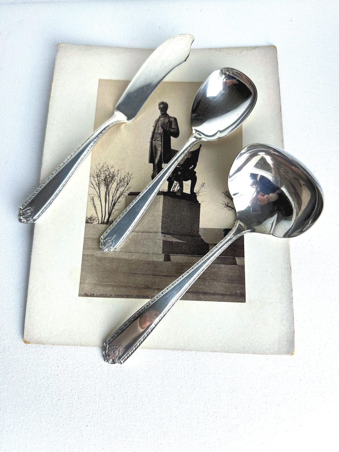 Vintage Lady Hilton Sterling Silver Serving Set, Gravy Ladle, Butter ...