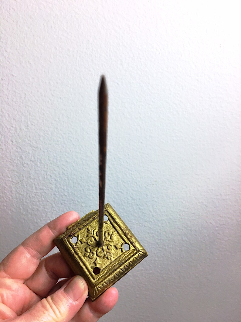 Vintage Spindle Paper Spike Cast Iron Receipt Spikes Antique - Etsy