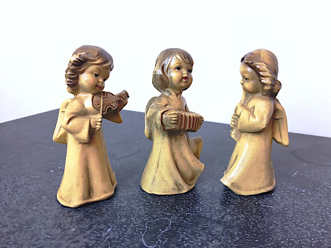 Vintage Florentine Style Angels, Musical Christmas Angels, Made in ...