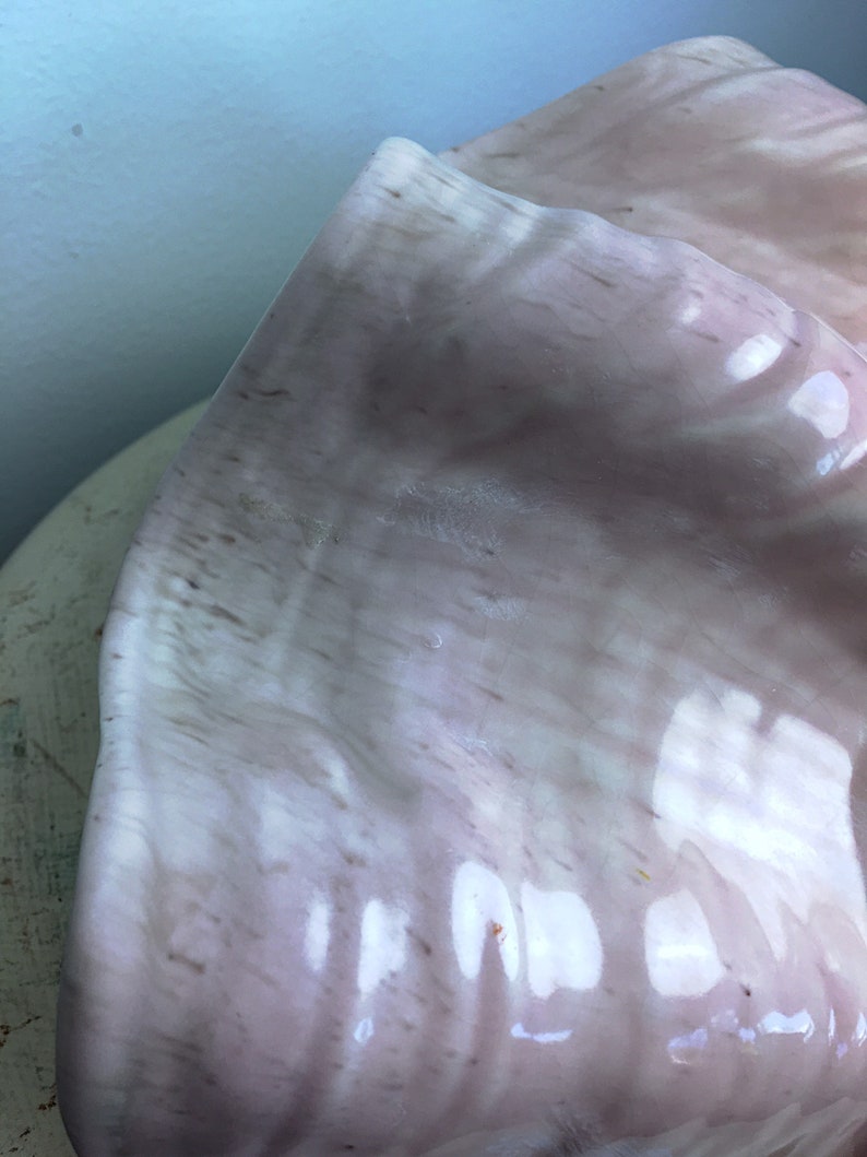 Vintage Pink Ruffled Clam Shell Planter 1940s Ceramic Shell - Etsy