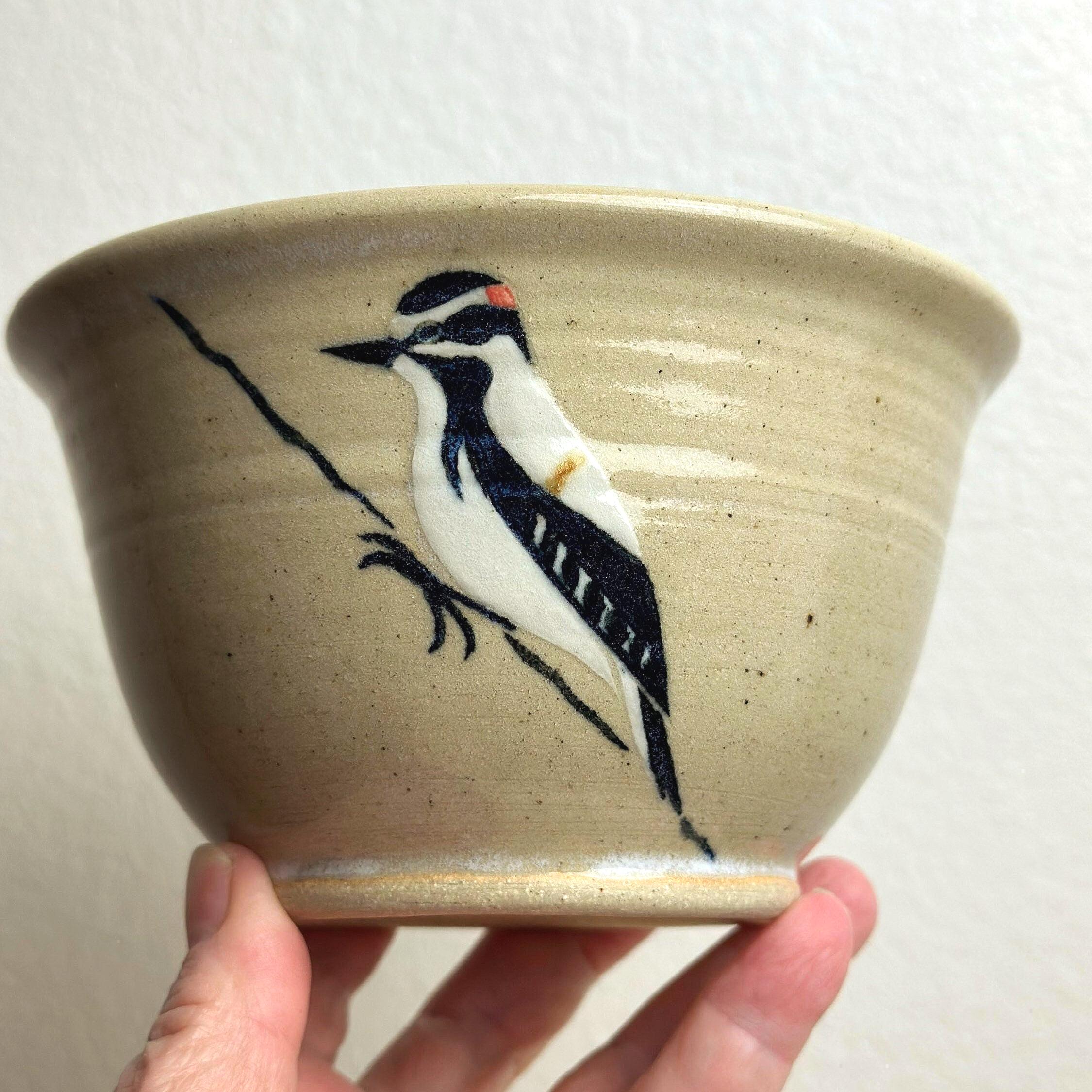 Vintage Studio Pottery Bowls: Hand-painted Bird Design, Set of 4 - Etsy
