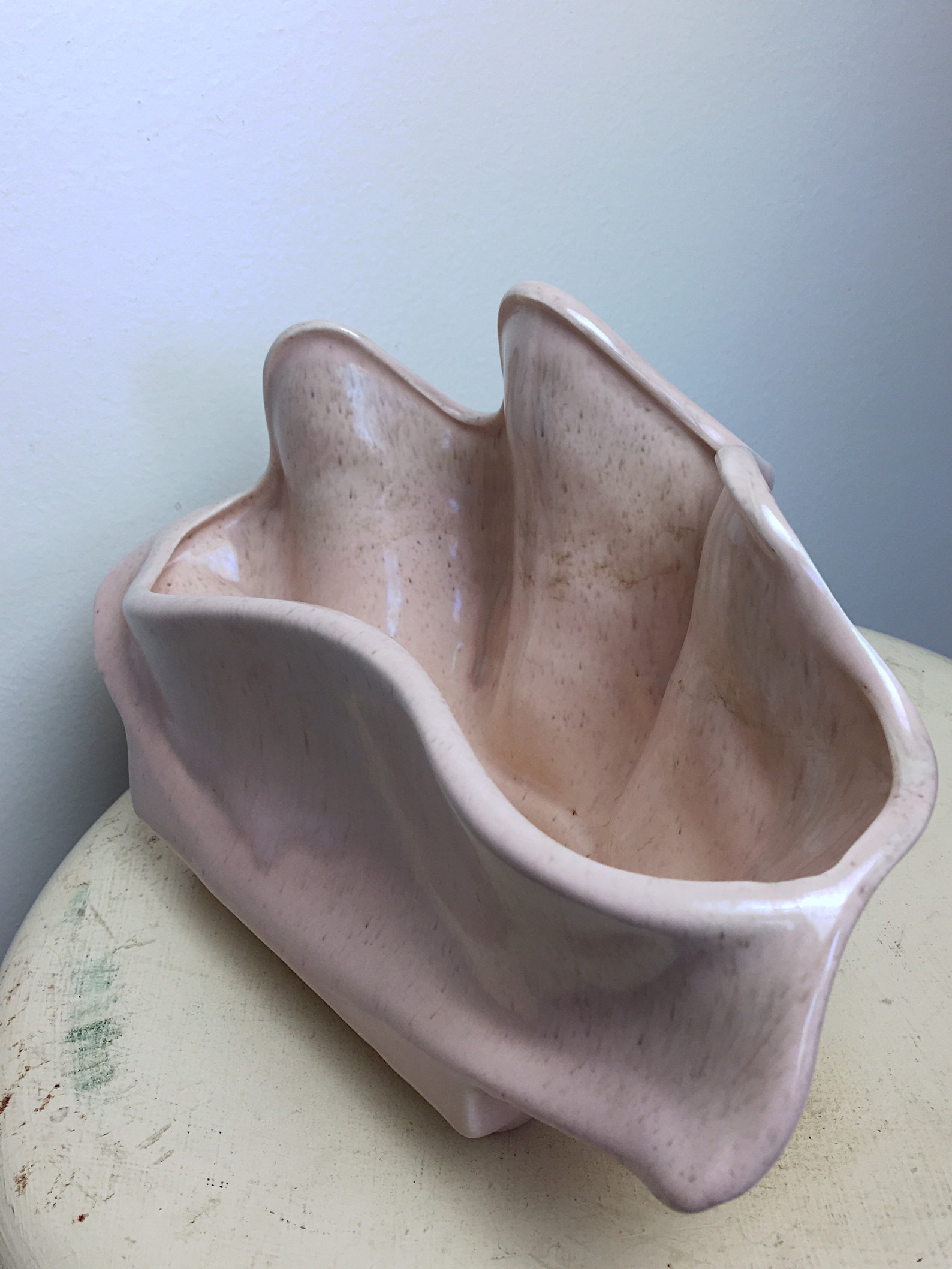 Vintage Pink Ruffled Clam Shell Planter 1940s Ceramic Shell - Etsy