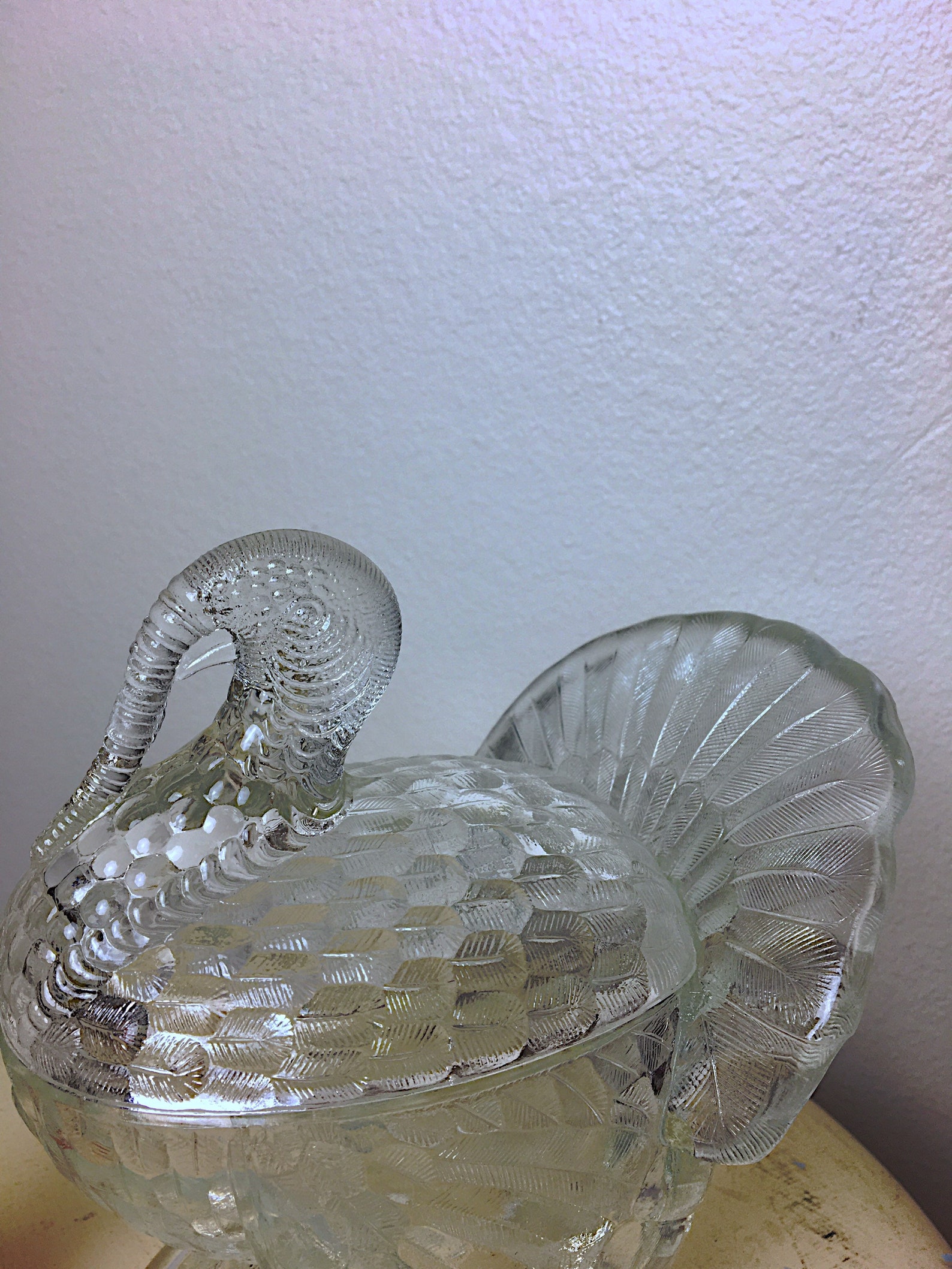 Vintage Pressed Glass Turkey Covered Dish Cranberry Sauce - Etsy