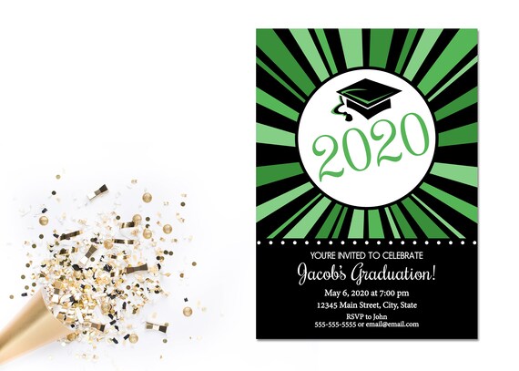 Graduation Party Invitation - Class of 2020 - High School Graduation ...