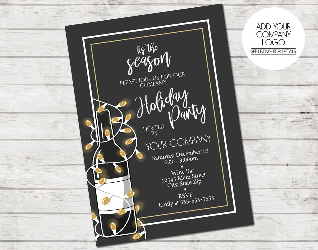 Company Holiday Party Invitation Company Christmas Party - Etsy