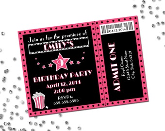 Lights Camera Action Invitation Party Package Red Carpet - Etsy