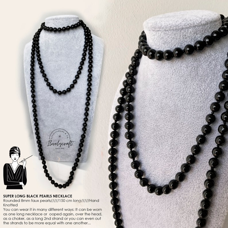 1920s Great Gatsby Necklace Pearl Necklace Flapper Dress - Etsy