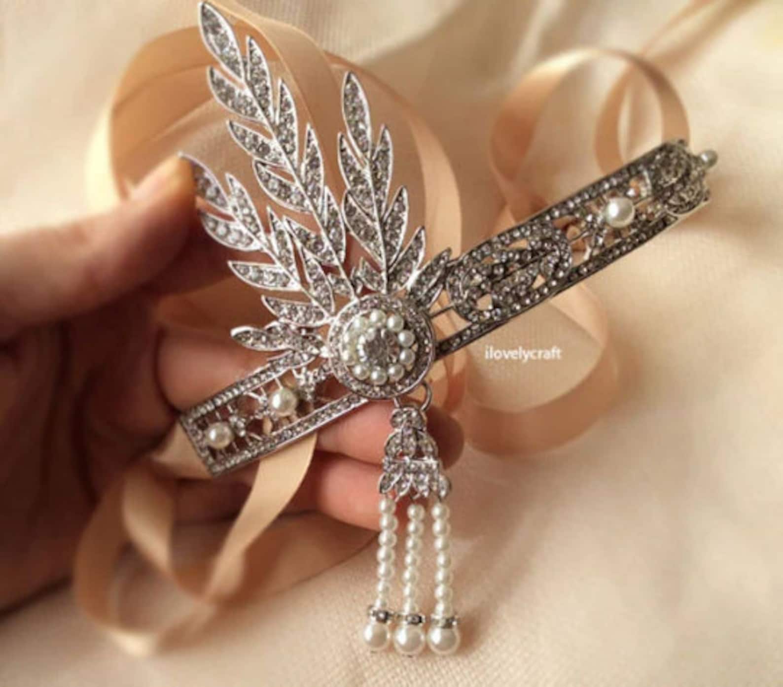 1920s Great Gatsby Necklace Pearl Necklace Flapper Dress - Etsy