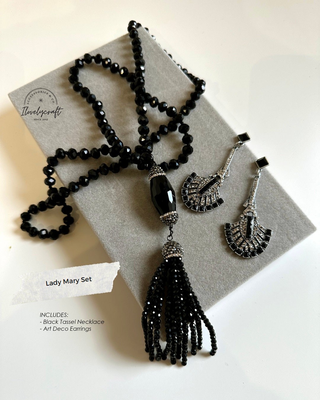 1920s Flapper Necklace: Downton Abbey Style Crystal Beaded Choker - Etsy