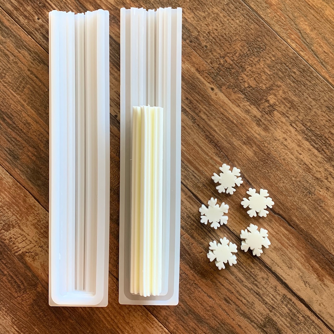 Snowflake Embed Soap Mold Column Tube Snap Together Winter Snow - Etsy