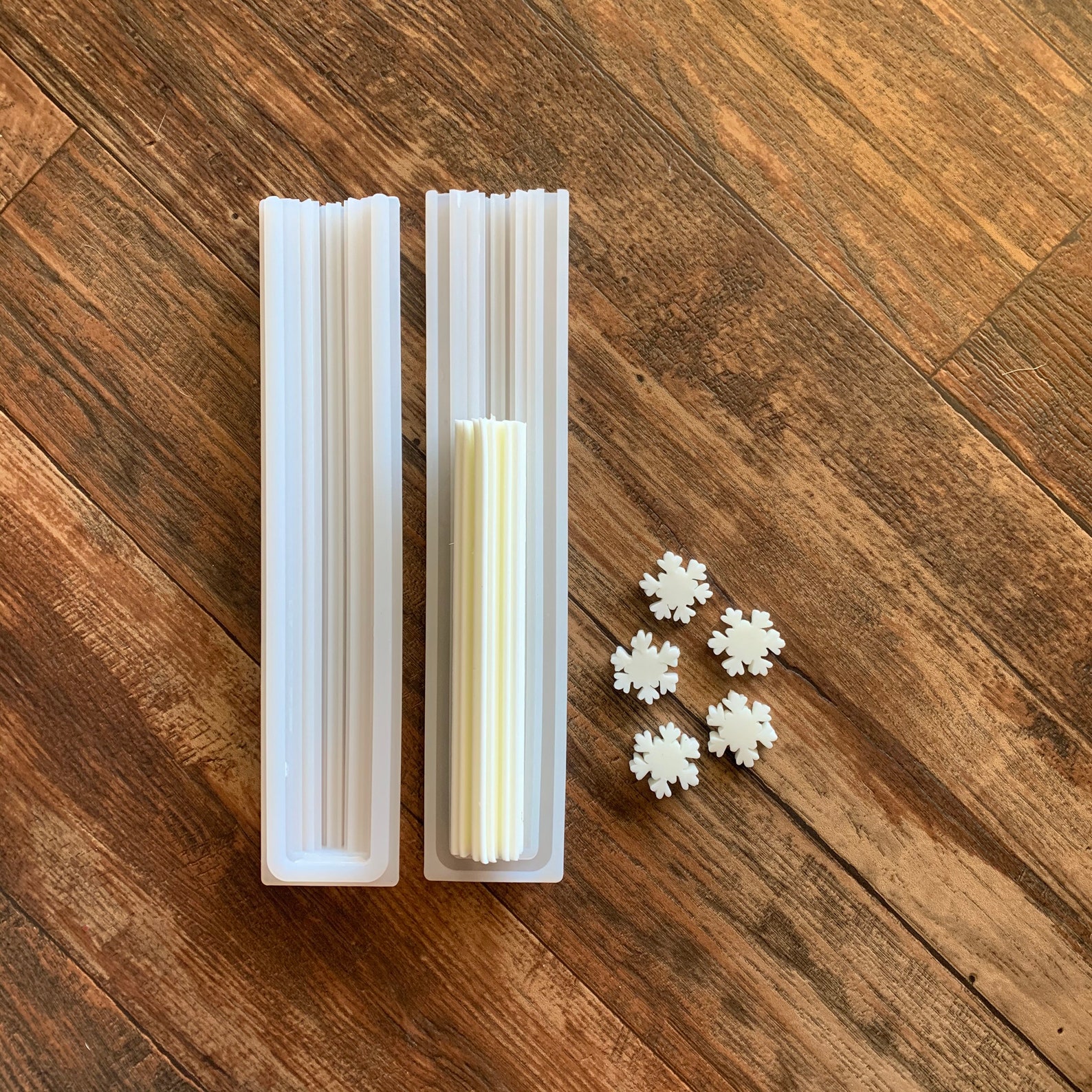 Snowflake Embed Soap Mold Column Tube Snap Together Winter Snow - Etsy