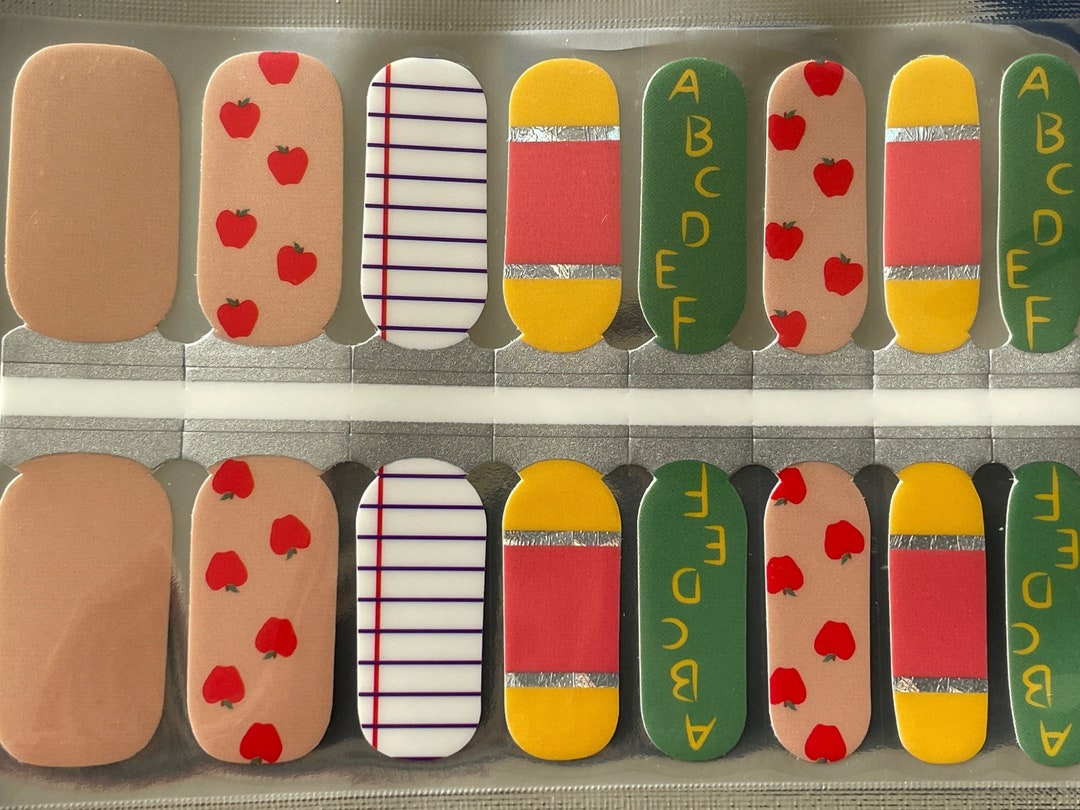 Back to School! Teacher Gift - Nail Wraps - Nail Strips - Nail Decals ...