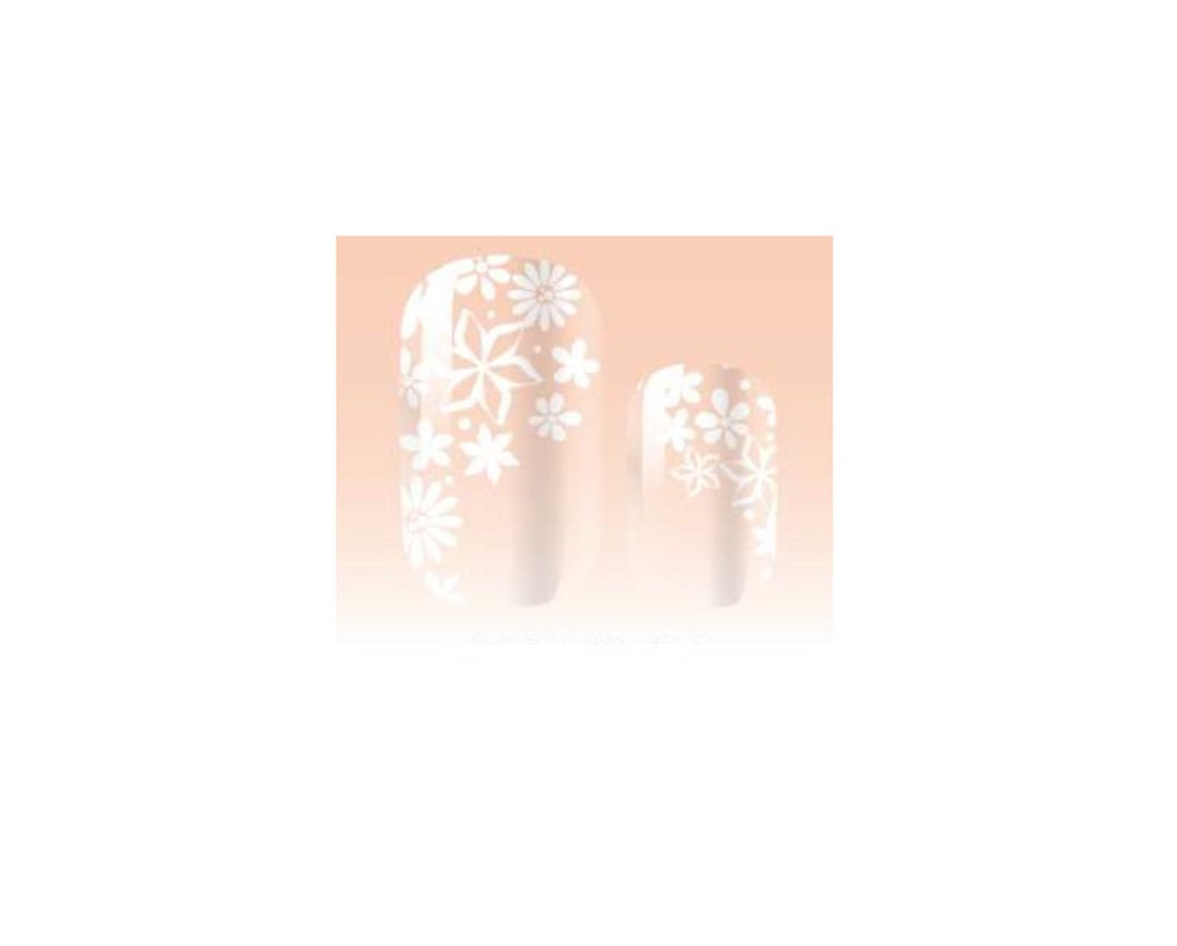 Transparent Nail Wraps - Flower French Manicure - Dry Nail Polish ...