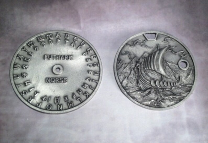 Futhark Norse Rune Decoder Disc with Viking Longship Artwork | Etsy