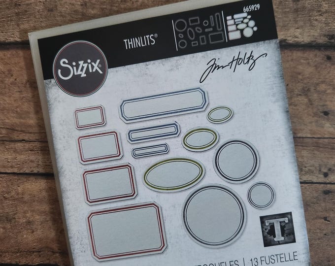 Tim Holtz Sizzix Thinlits Vintage Labels 665929 - Etsy