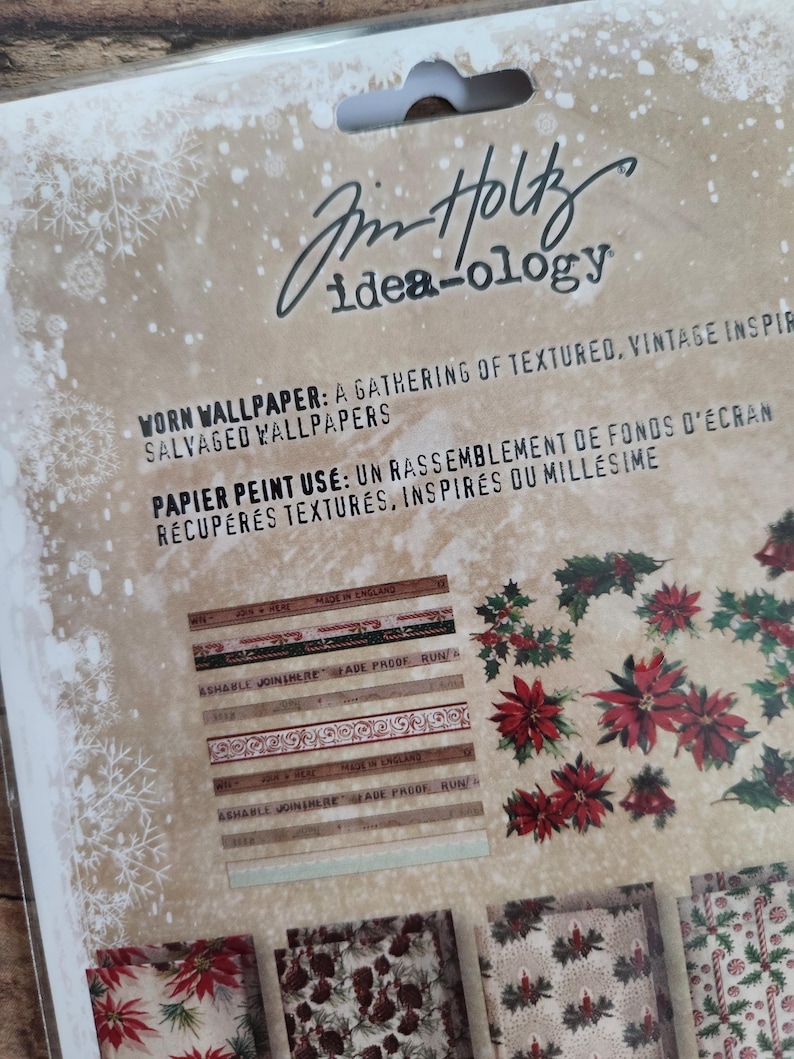 Tim Holtz Idea-ology Christmas Worn Wallpaper Scraps TH94182 - Etsy