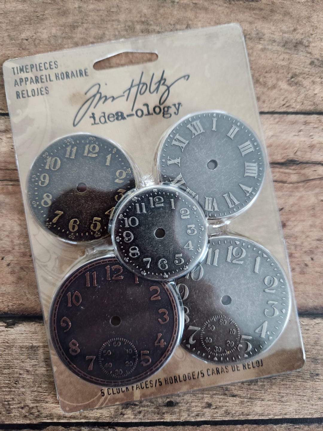 Tim Holtz Idea-ology Timepieces - Clock Faces Set of 5, TH92831 2010 - Etsy