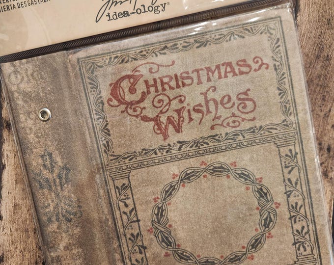 Tim Holtz Idea-ology Worn Cover Christmas Wishes 2013 Retired - Etsy