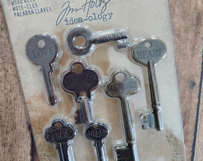 Tim Holtz Idea-ology Word Keys 7 Pieces - Etsy