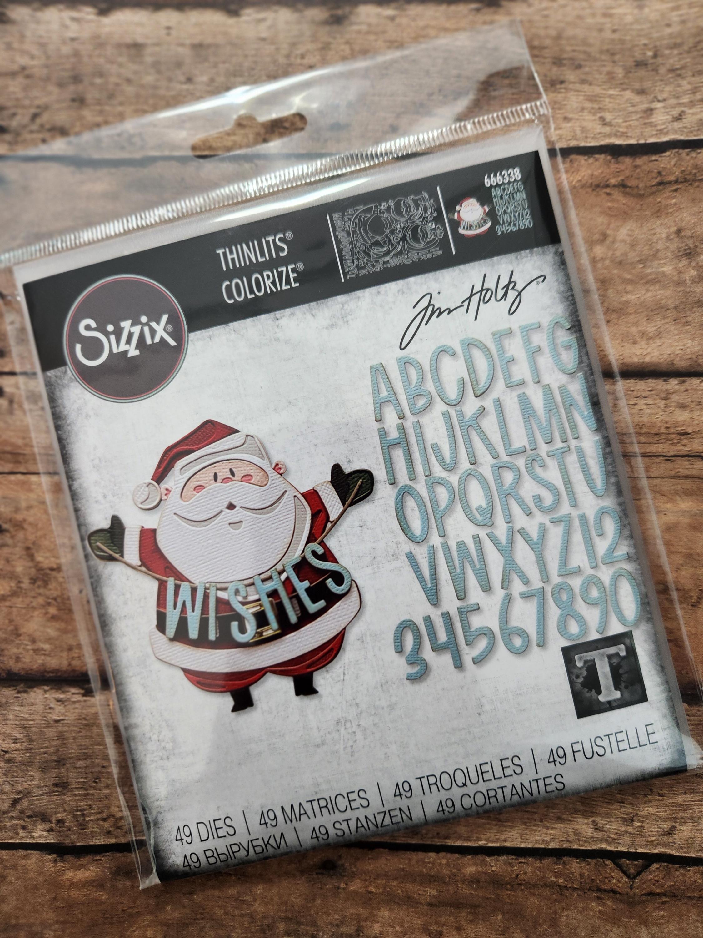 Tim Holtz Sizzix Santa Greetings Colorize #666338 49 Pieces - Etsy