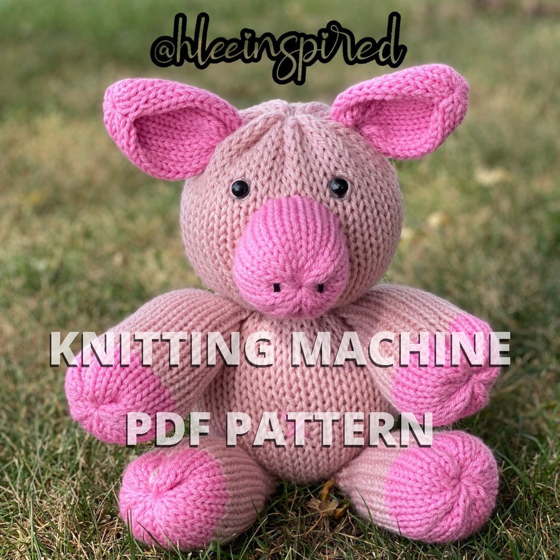 Pig Circular Knitting Machine PATTERN ONLY Addi Sentro Tutorial Recipe ...