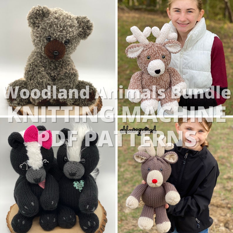 Woodland Animal Bundle Bear Skunk Deer Reindeer - Etsy Canada