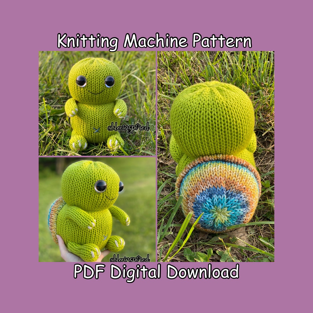 Toby the Turtle Stuffed Animal Circular Knitting Machine PDF PATTERN ...