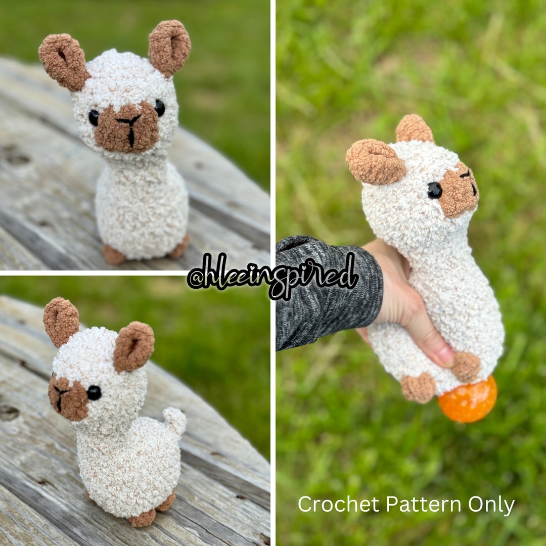 Lollee Llama No Sew Crochet Barnyard Belly Pop Stress Ball Pattern ONLY ...