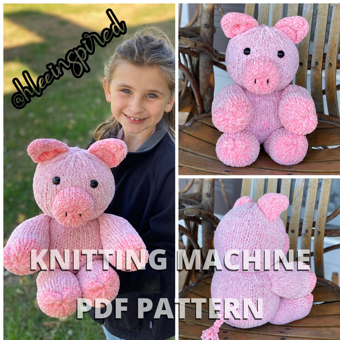 Farm Animals Pig Cow Horse Sheep Circular Knitting - Etsy