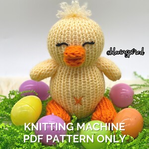 Knitting Machine Easter Animal Pattern: Mini Bunny, Lamb, Chick (PDF ...