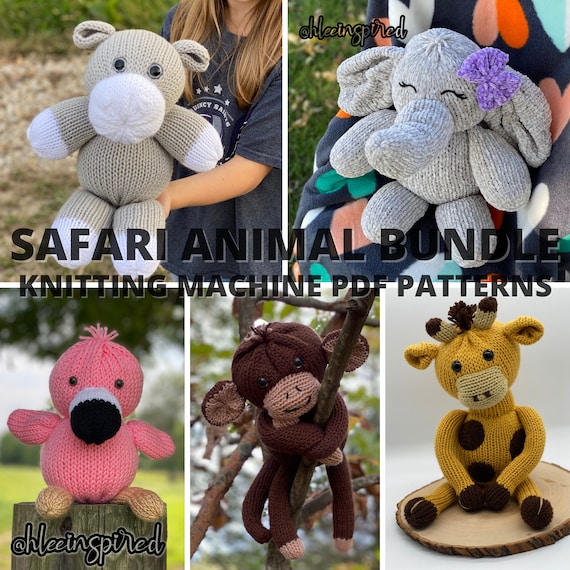 Safari Animal Bundle Hippo Elephant Flamingo Monkey Giraffe - Etsy