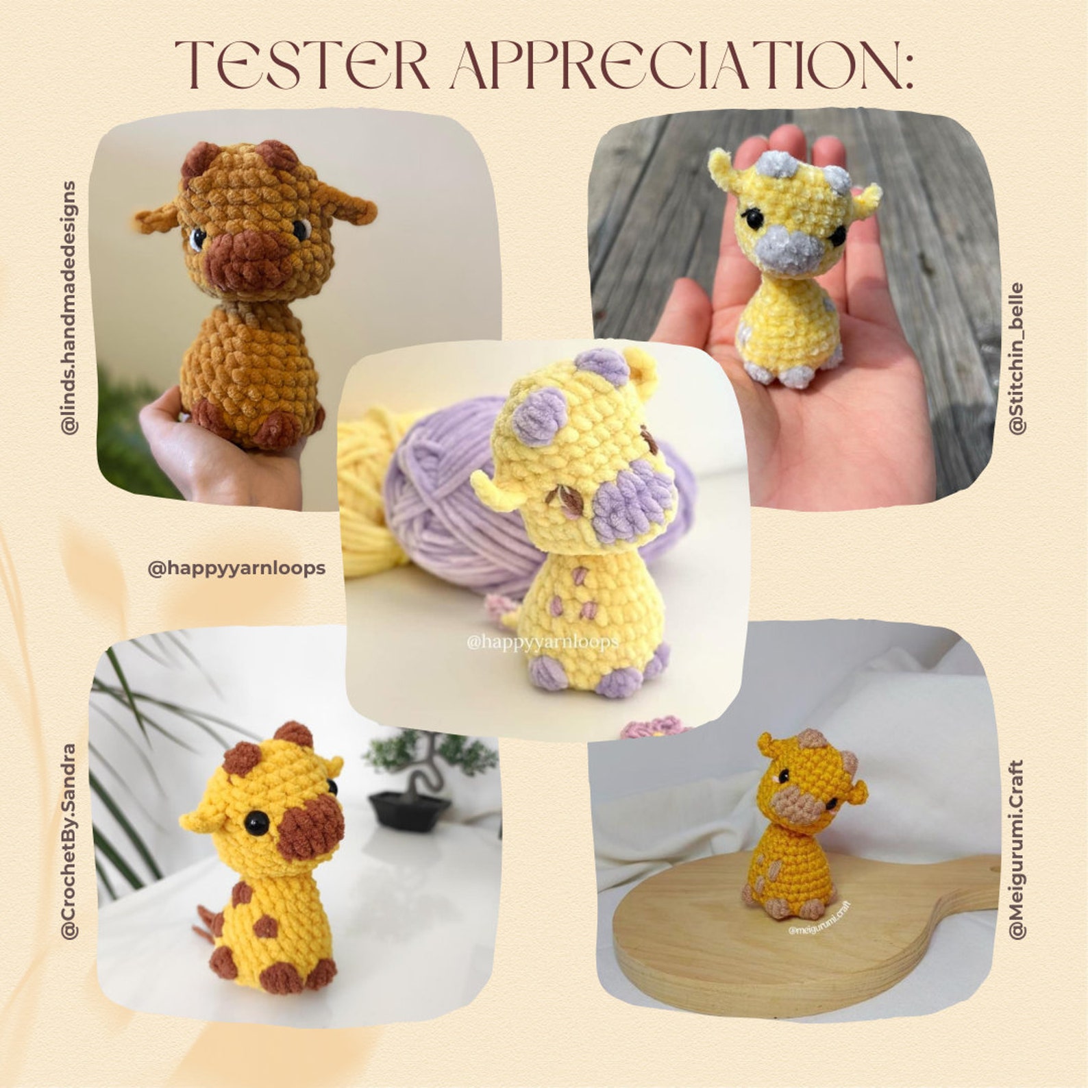 Giraffe Crochet Amigurumi Pattern: No-sew Poppable Plushie (PDF Pattern ...