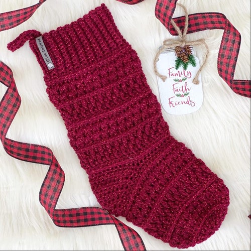 Christmas Cable Stocking Crochet PATTERN Downloadable PDF - Etsy