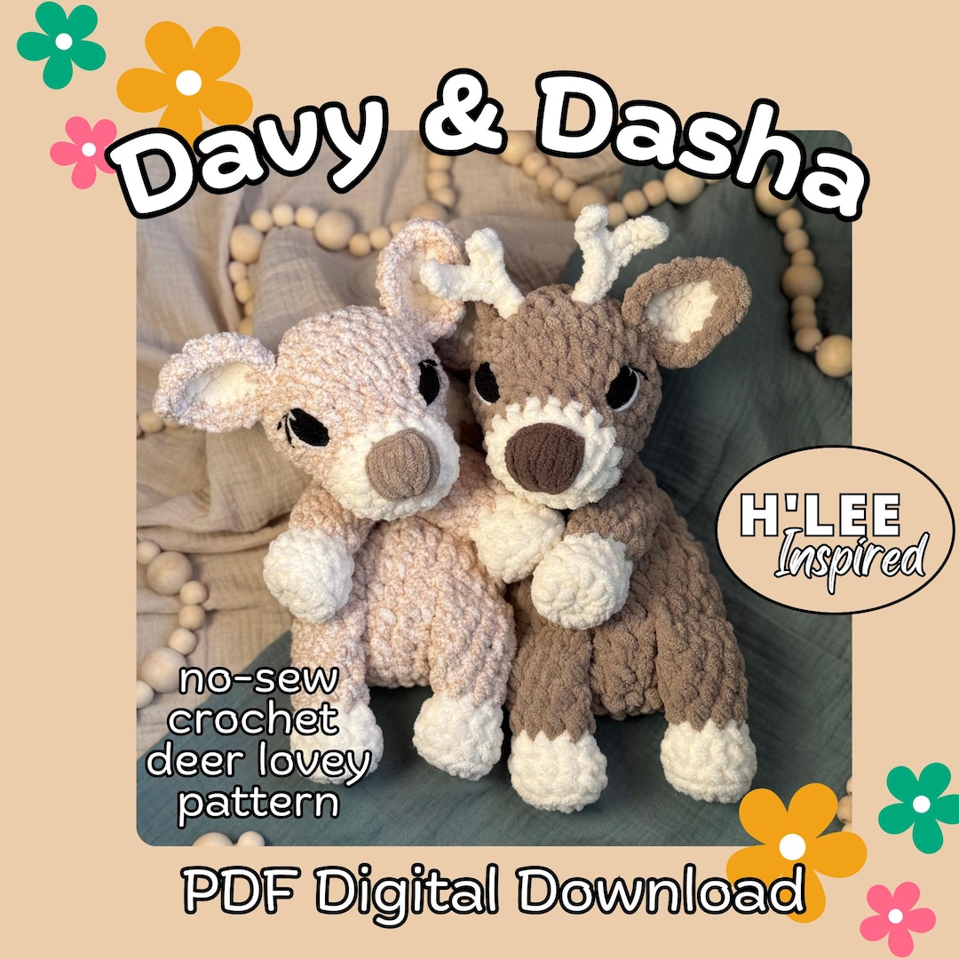 Deer Lovey Crochet Pattern: No Sew Amigurumi Snuggler (PDF Pattern) - Etsy