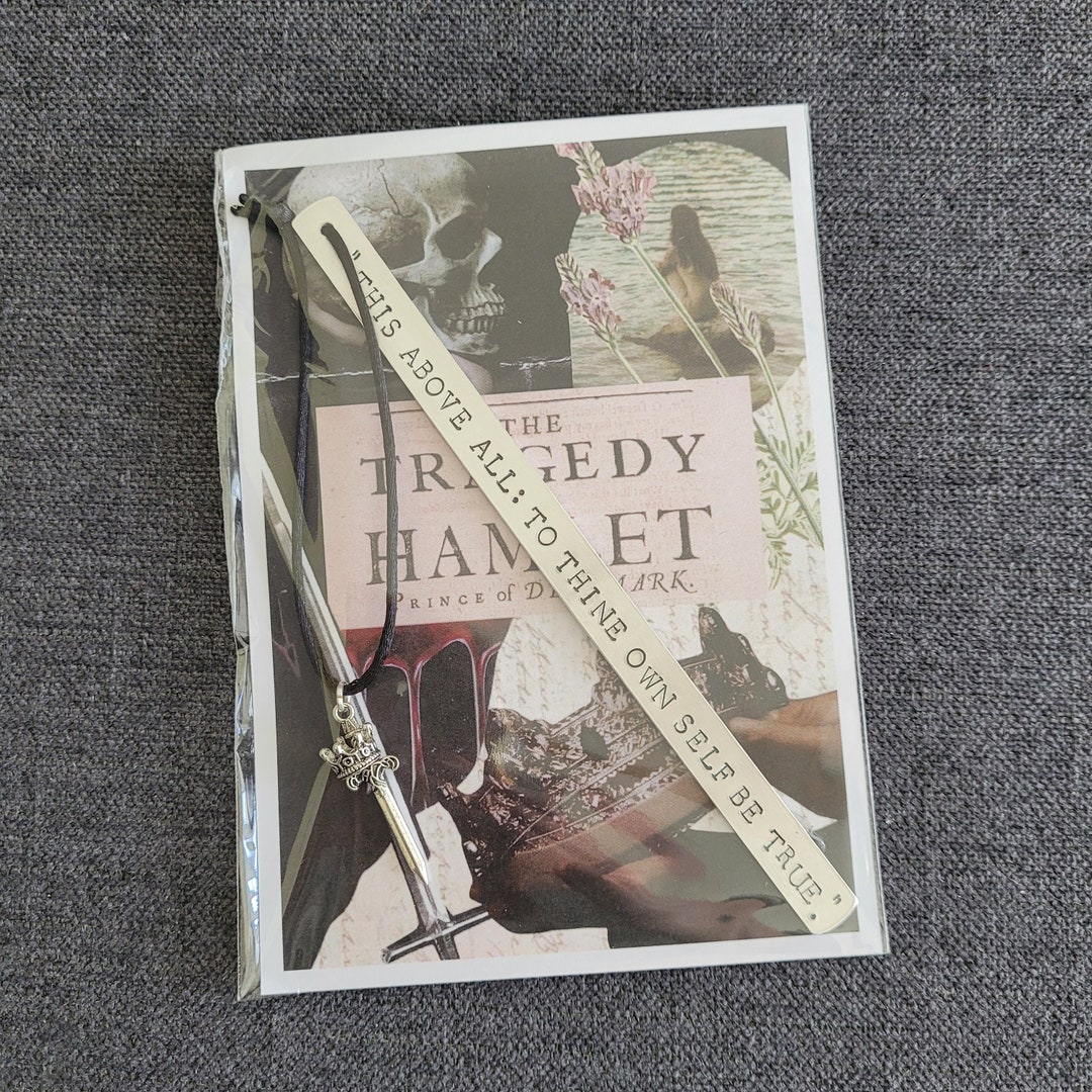 Handmade Stamped Bookmark the Tragedy of Hamlet Shakespeare - Etsy