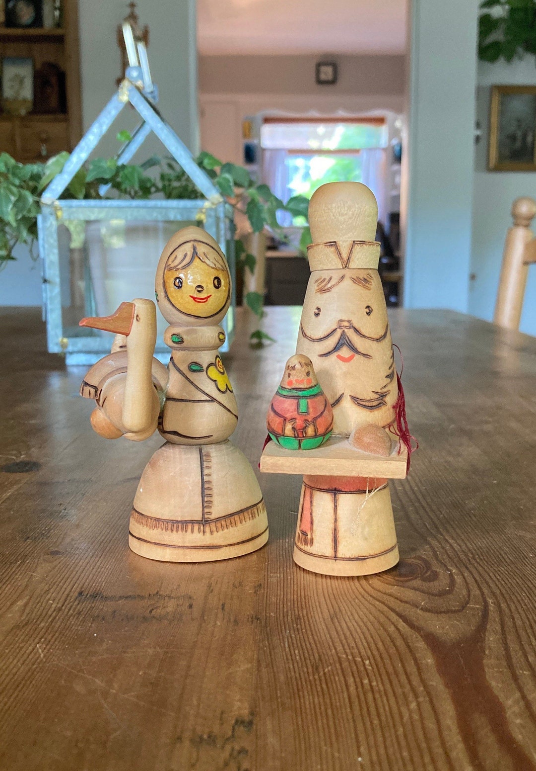 Rare Russian Folk Art Pyrography Dolls - Etsy