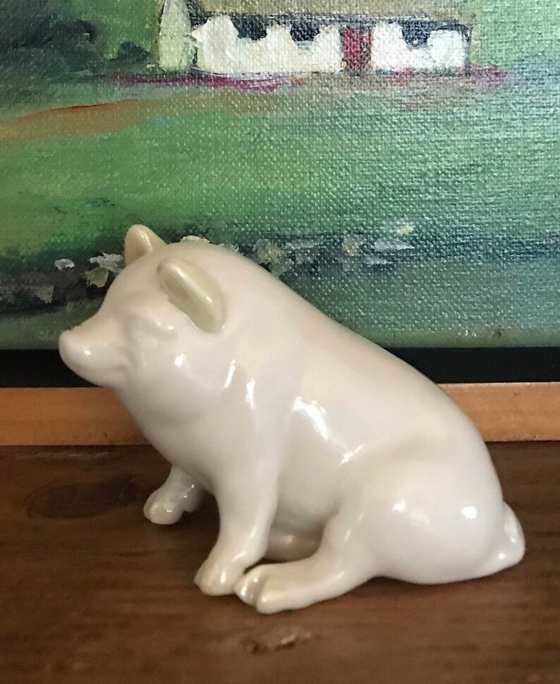 Porcelain Miniature Pig by Belleek | Etsy