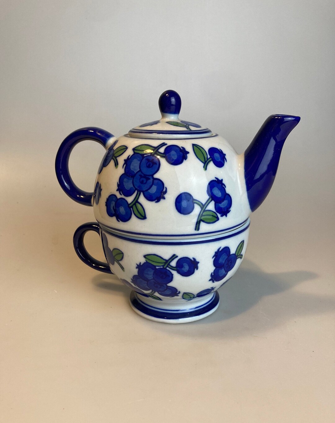 Vintage April Cornell Nesting Tea Set Cup and Teapot for One. - Etsy