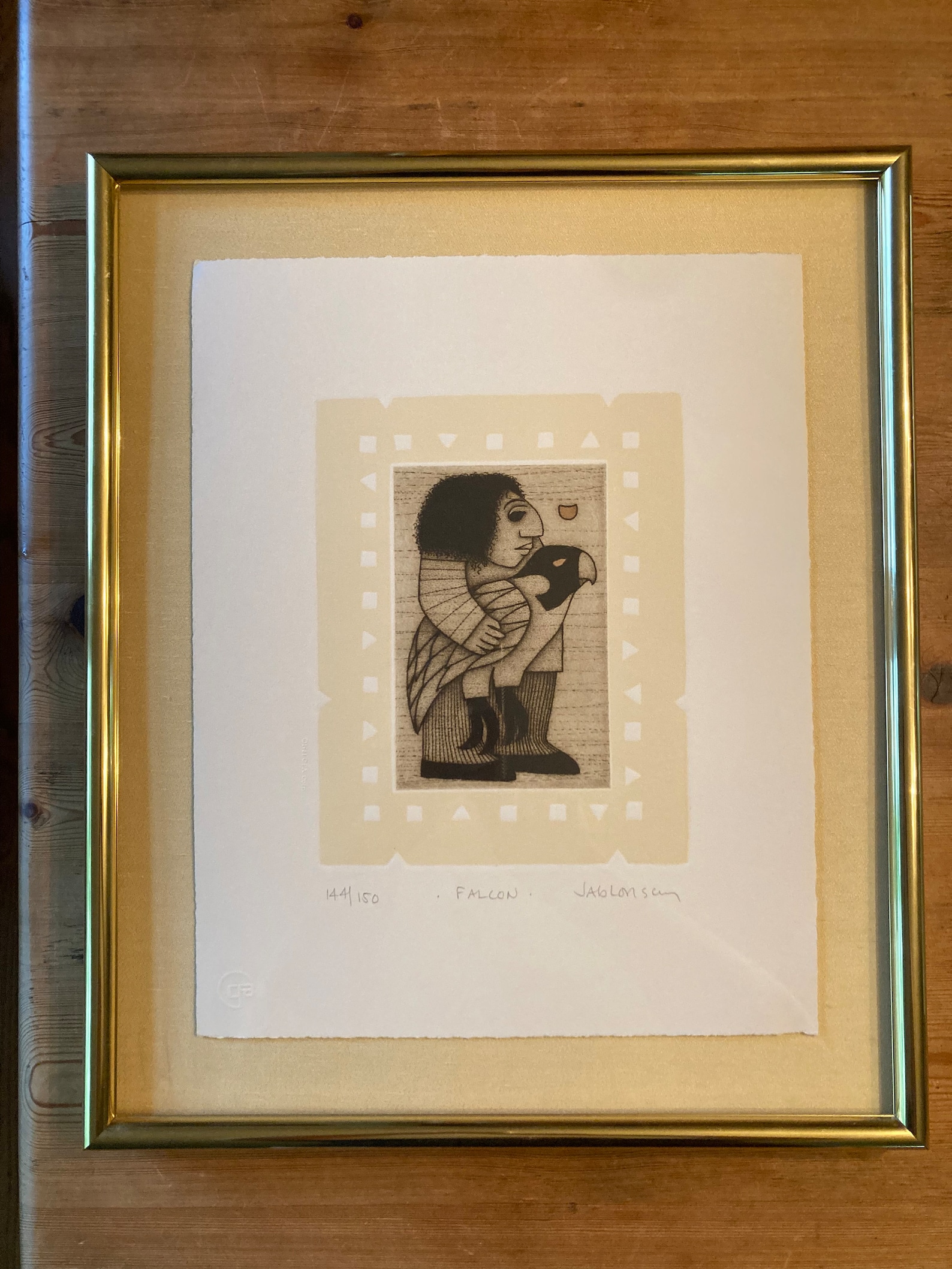 Falcon Signed Lithograph by Artist Carol Jablonsky - Etsy