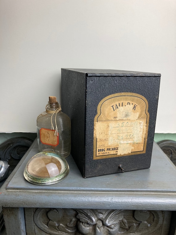 Antique Metal File Box - Etsy