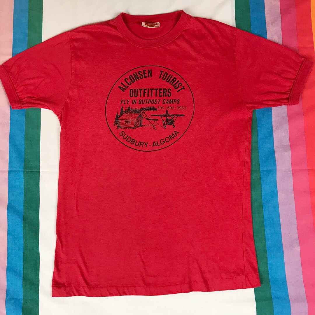 Vintage Single Stitch Red Ringer Tee Alconsen Tourist Outfitters Medium ...