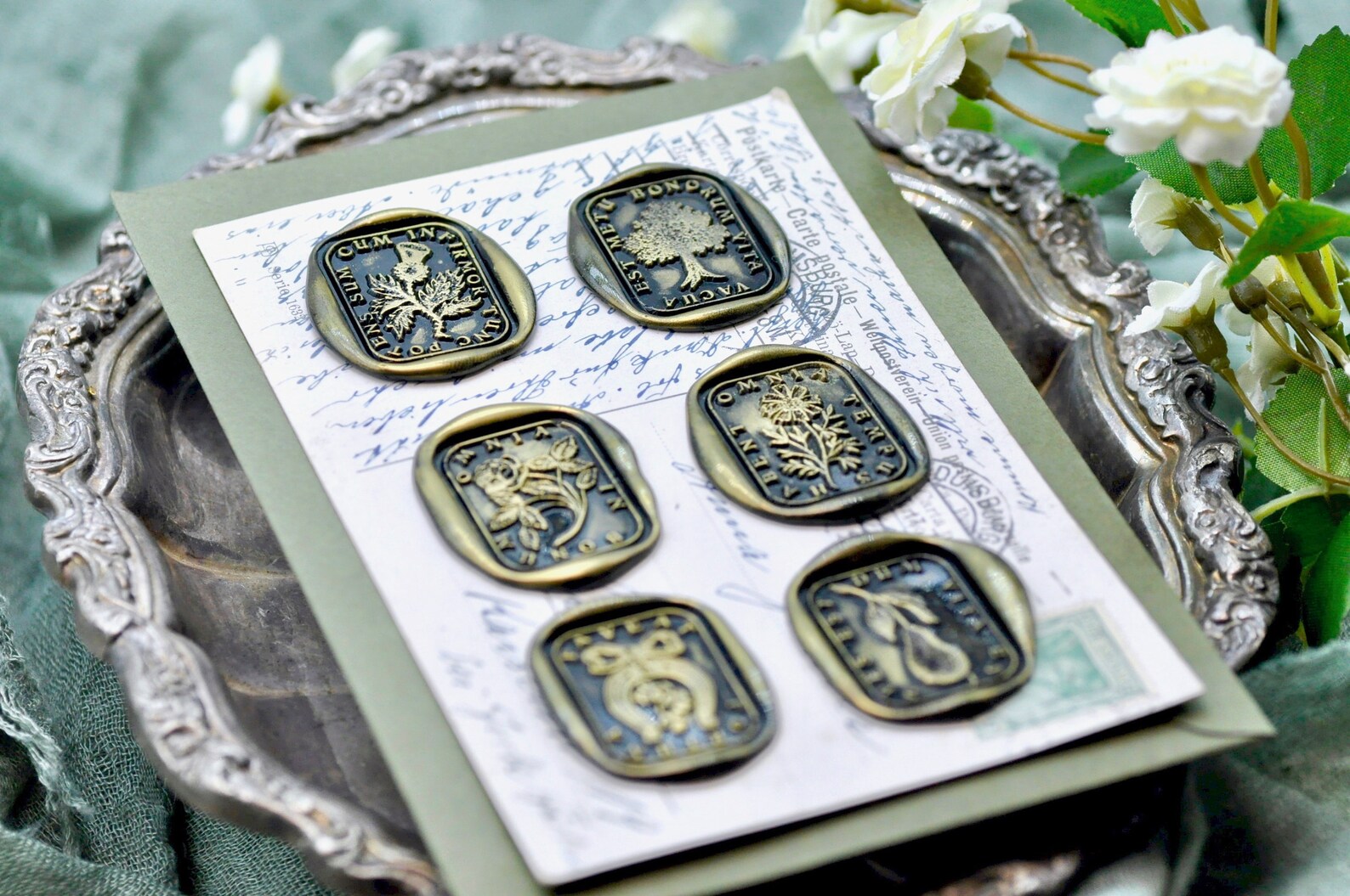 Eagle Latin Motto Message Focus Retro Antique Style Inspired Wax Seal ...