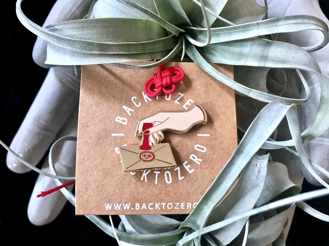 Hand Pressing Wax Seal Letter Enamel Pin Gold Backtozero - Etsy