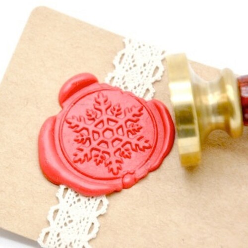 Snowflake Holiday Snow Wax Seal Stamp Backtozero - Etsy