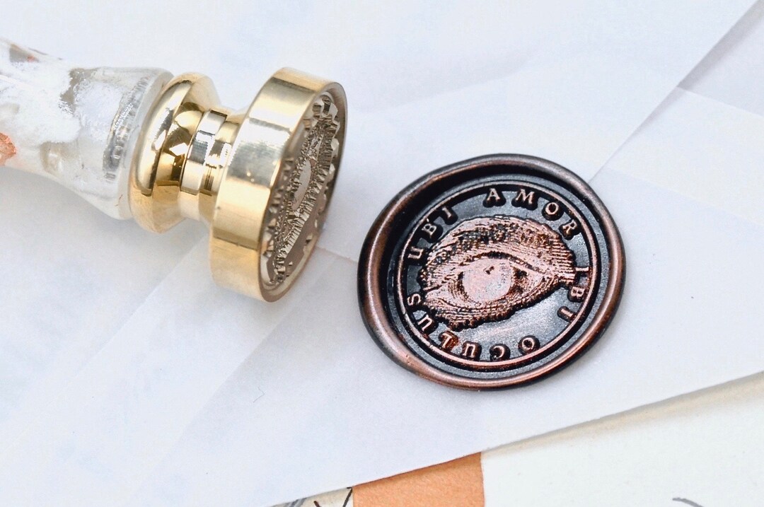 Eye Latin Motto Message Love Retro Antique Style Inspired Wax Seal ...