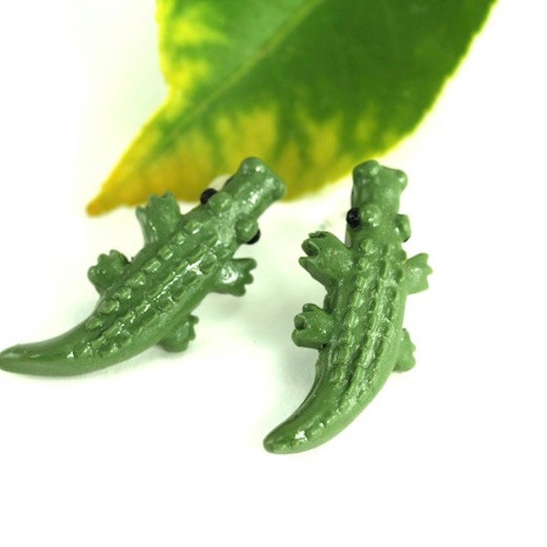 Alligator Earrings - Etsy
